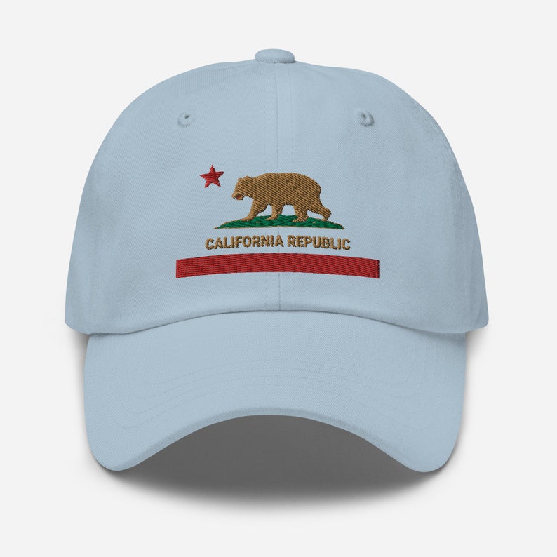 California Republic State Flag Embroidered Dad Hat - Etsy