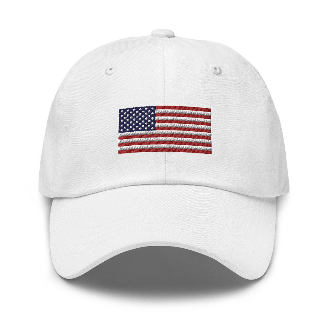 American Flag Embroidered Cap - Etsy