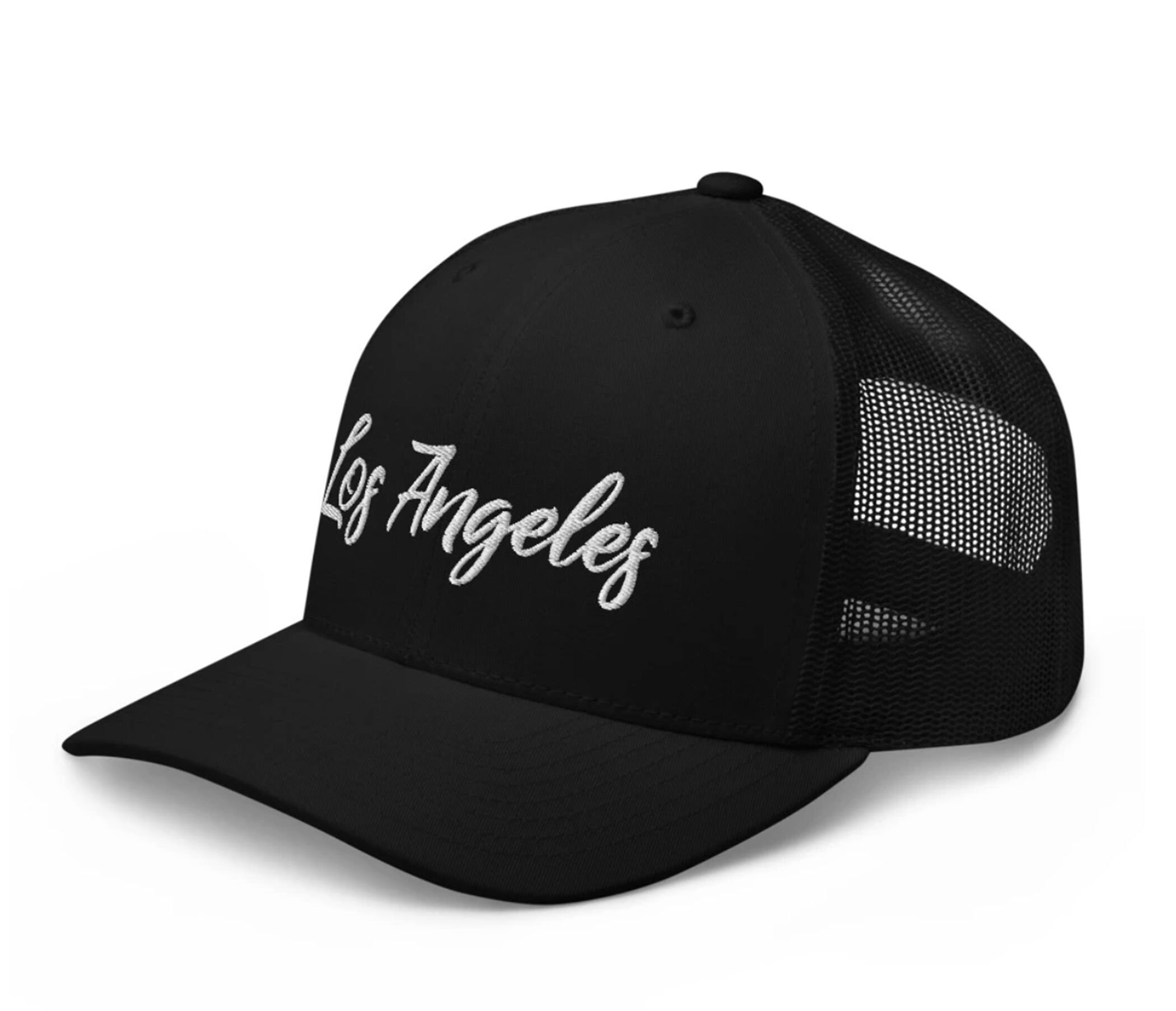 Los Angeles Embroidered Trucker Cap: Cotton-polyester Blend - Etsy