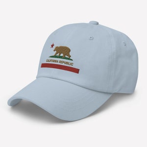 California Republic State Flag Embroidered Dad Hat - Etsy