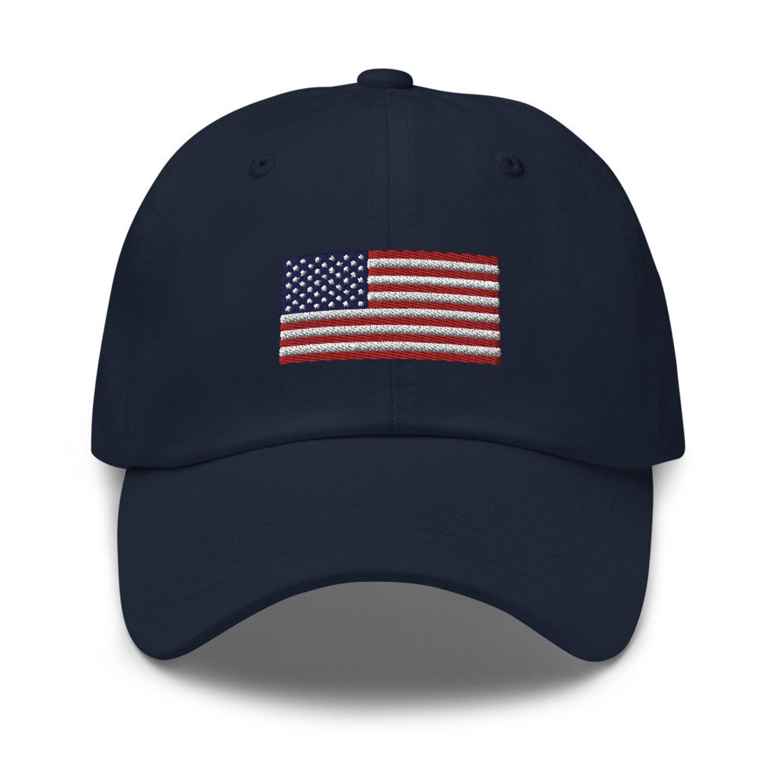 American Flag Embroidered Cap - Etsy