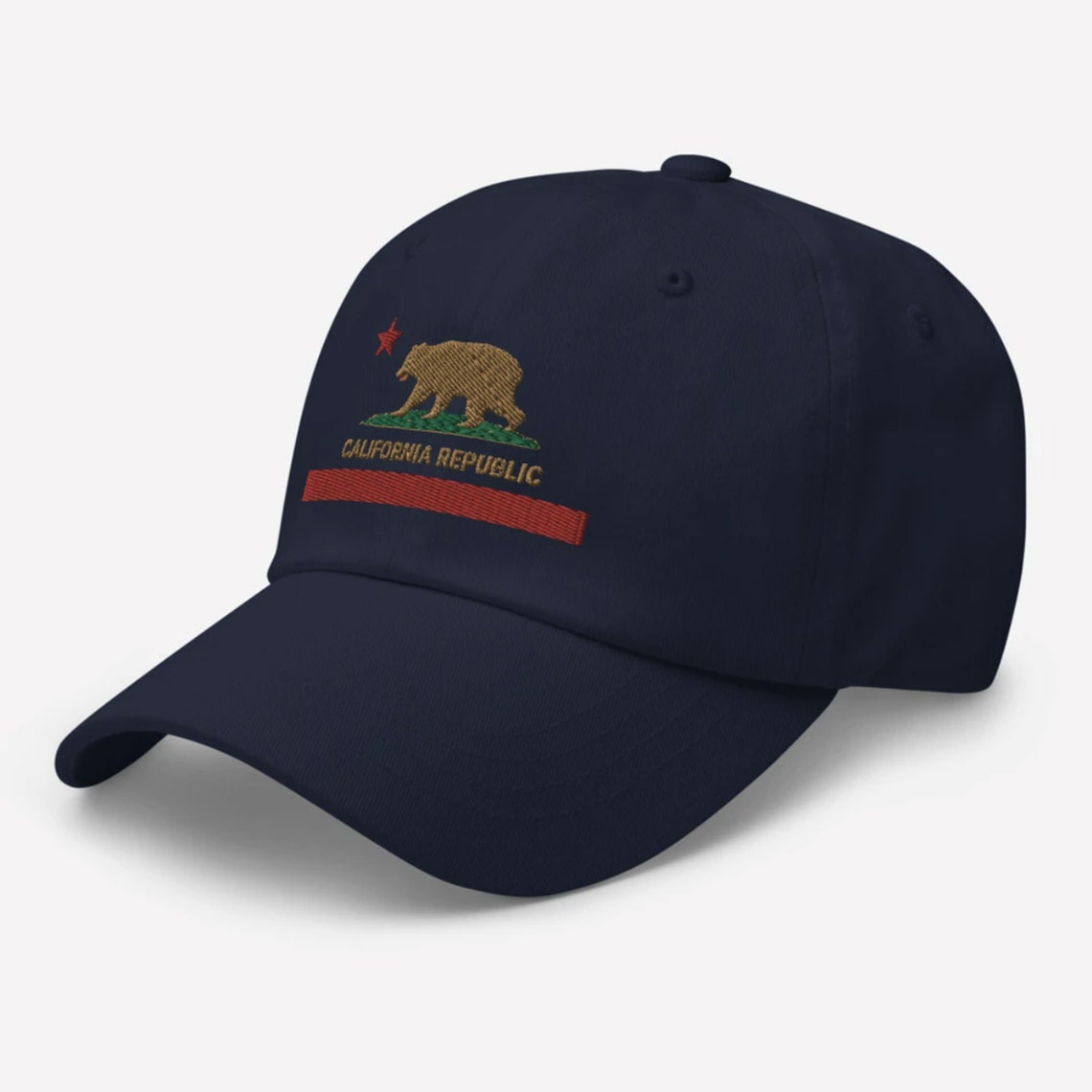 California Republic State Flag Embroidered Dad Hat - Etsy