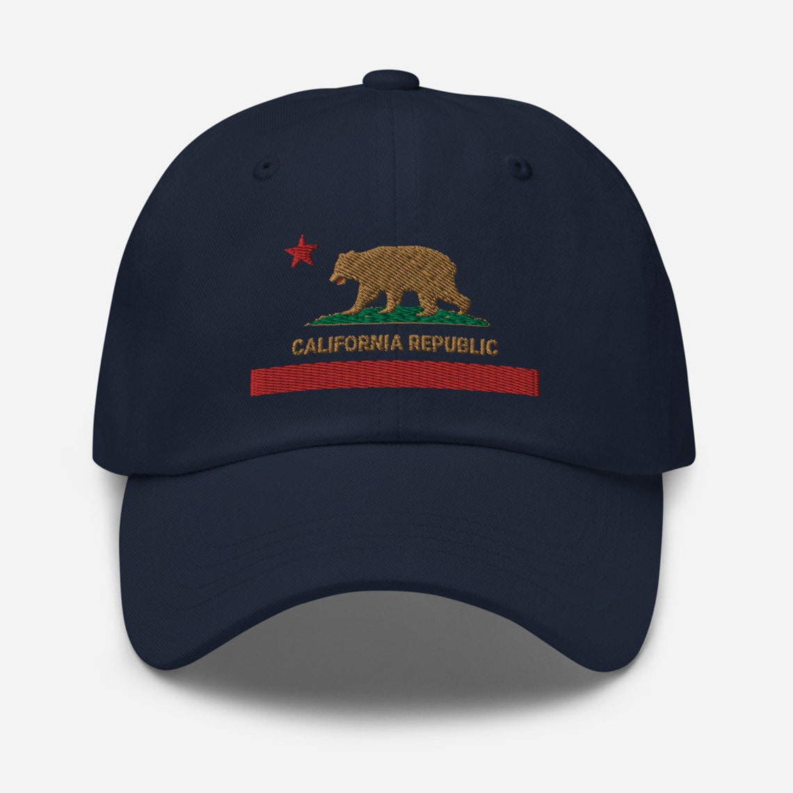 California Republic State Flag Embroidered Dad Hat - Etsy