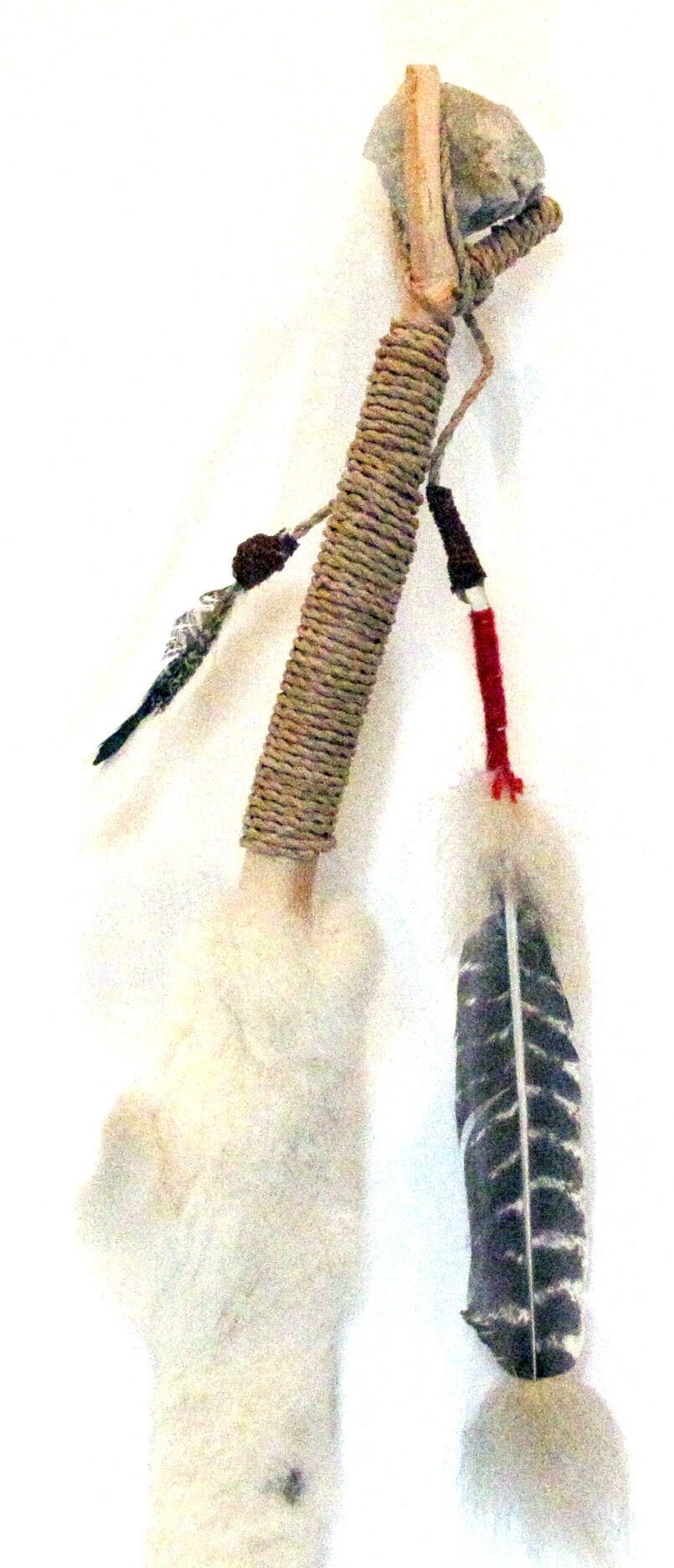 Crystal Topped White-rabbit Staff With Large Quartz Crystal Includes ...