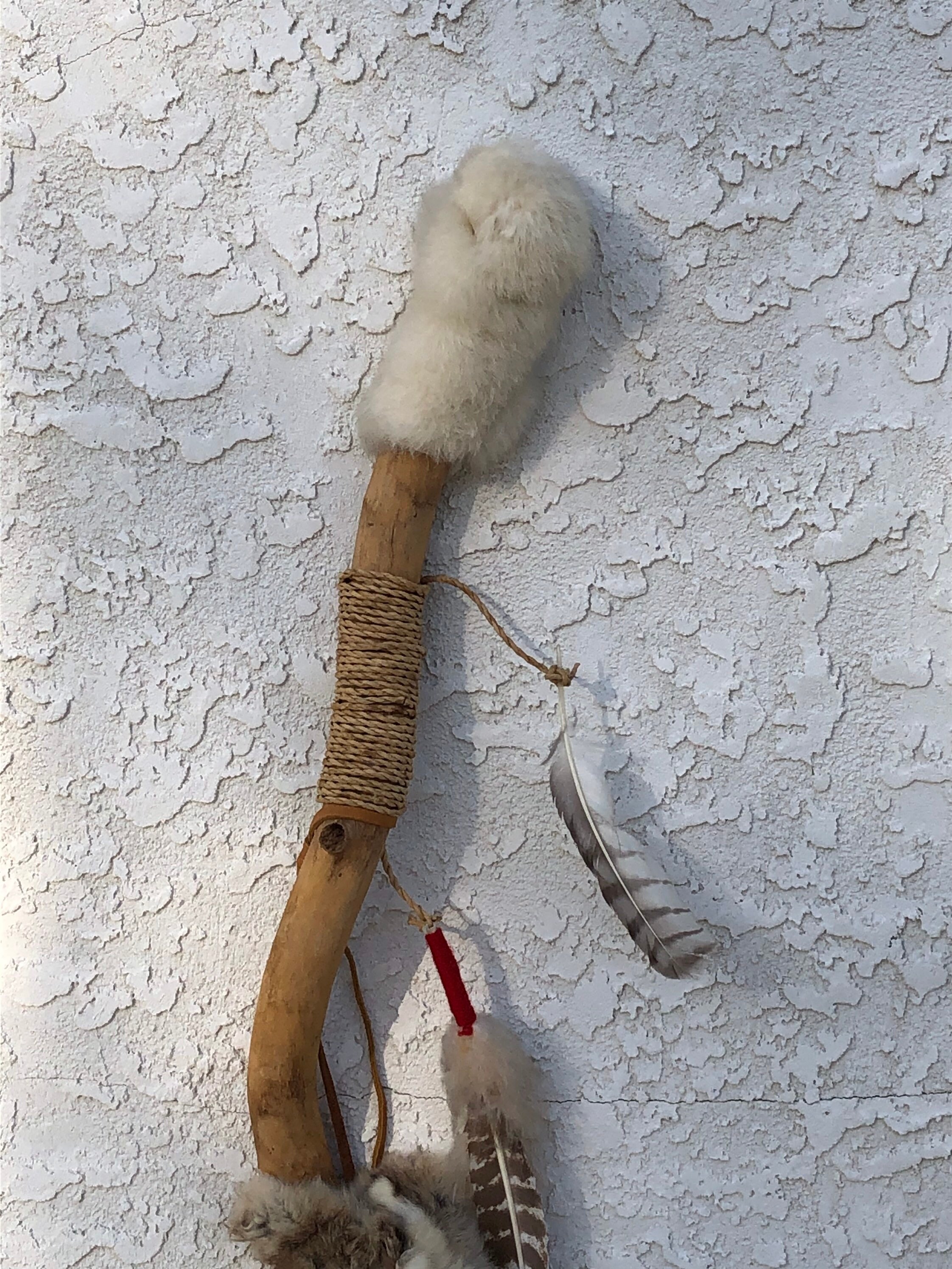 Asymmetrical Rabbit Staff Includes for Feathers Danish Cord and Leather ...