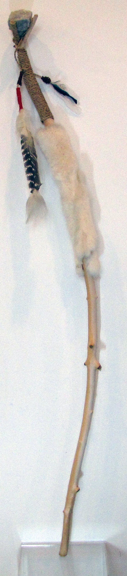 Crystal Topped White-rabbit Staff With Large Quartz Crystal Includes ...