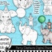 Elephant Digital Stamps, Party Animal Digital Stamps, Digi Stamps ...