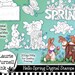 Bunny Digital Stamp, Spring Bunnies Digi Stamps, Paper Crafts, Adult ...