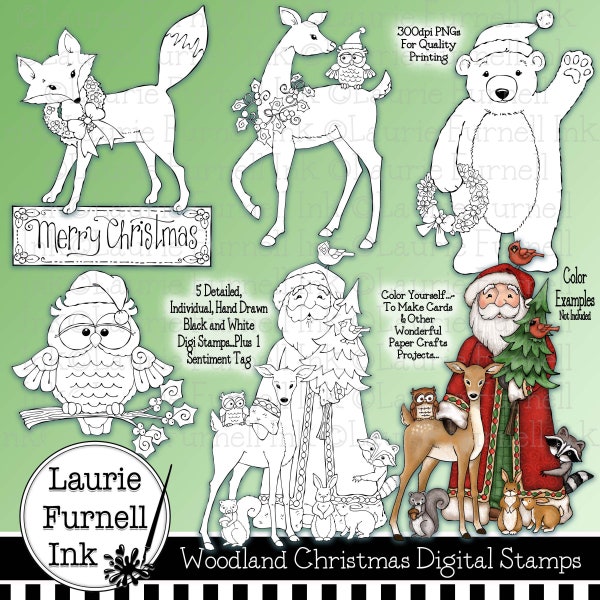 Christmas Digi Stamp - Etsy