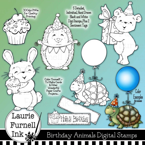 Animal Digi Stamp - Etsy