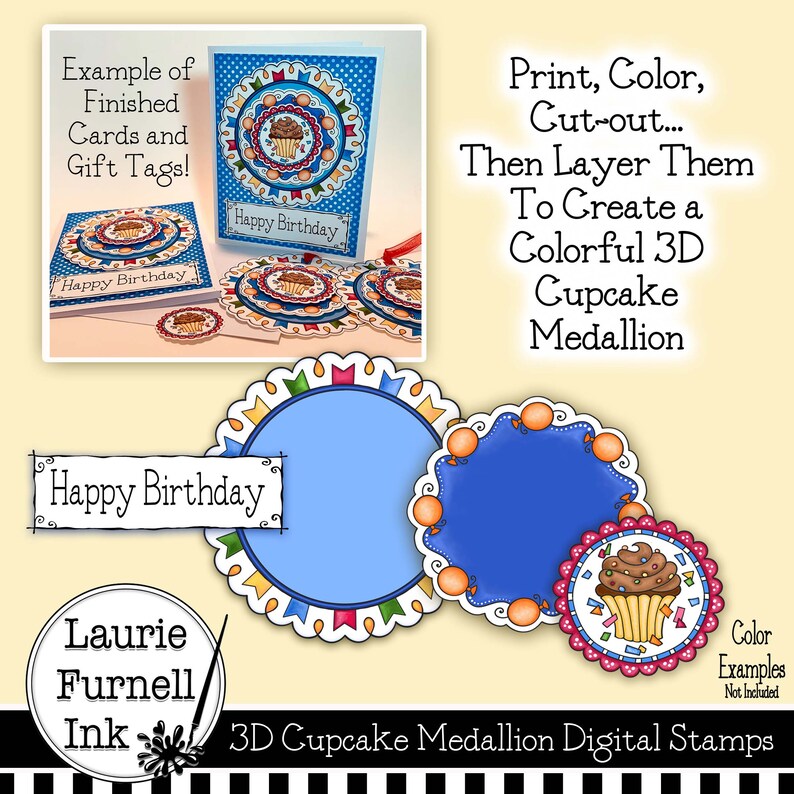 Cupcake Digital Stamps Cupcake Digi Stamps Digi Stamps - Etsy