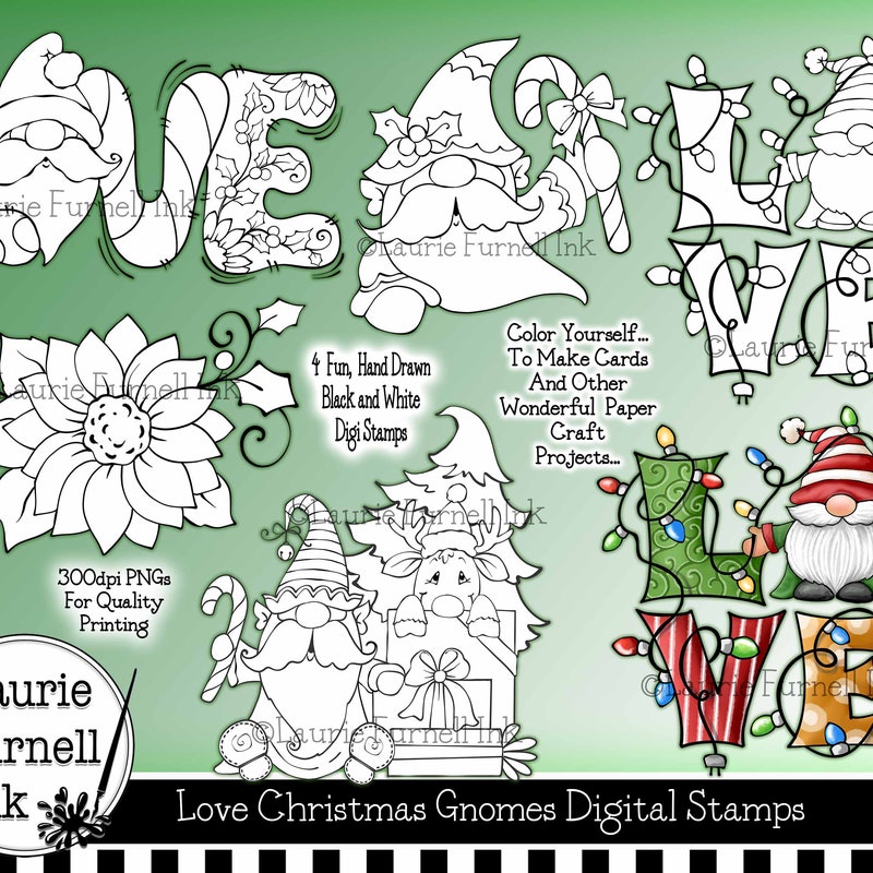 Christmas Digi Stamp - Etsy