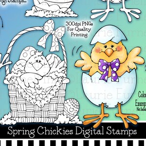Spring Digital Stamps, Easter Digi Stamps, Baby Chicks Digis, Laurie ...