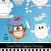 Owl Digi Stamps, Owl Digital Stamps, Baby Owl Digi Stamps, Laurie ...