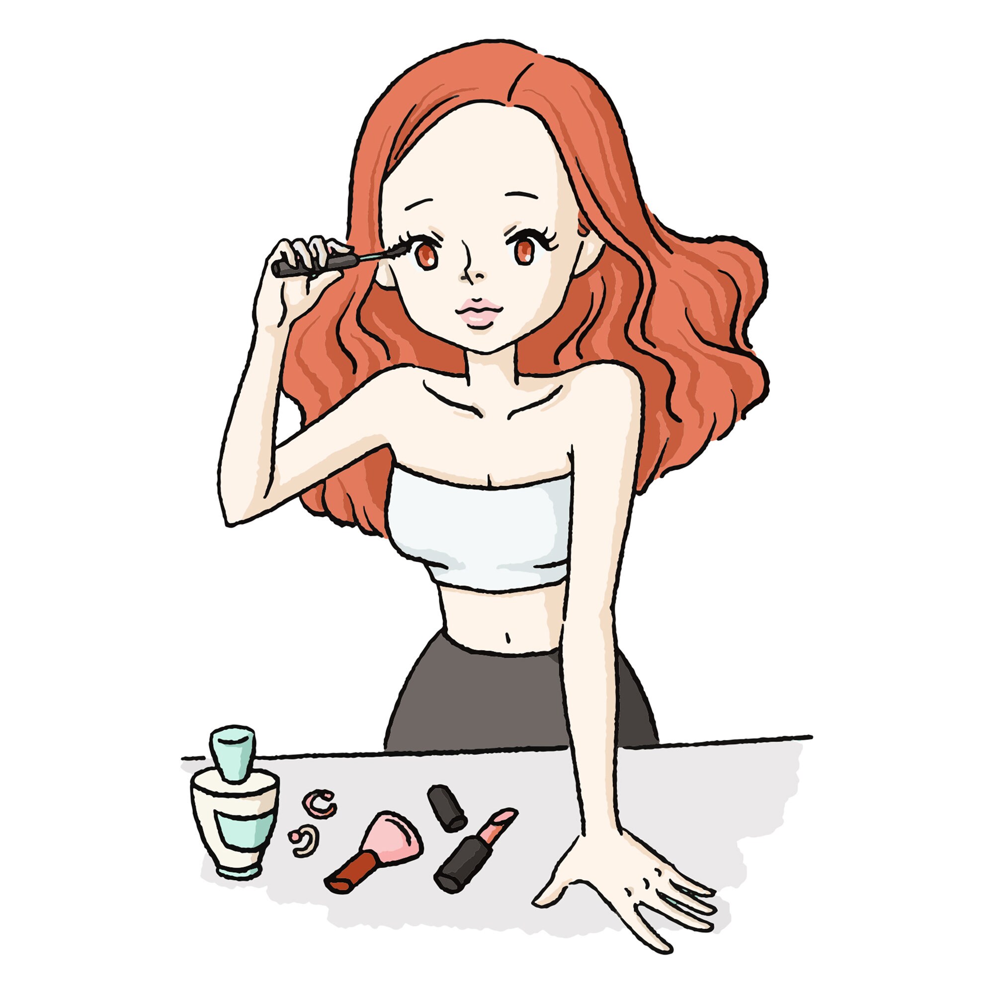 Daily Routine Set With Cute Girl Royalty Free Vector Image