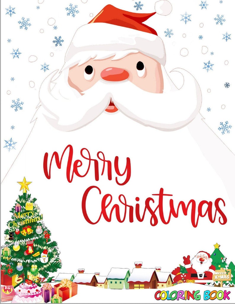 Merry Christmas Printable Coloring Book! 70 Fun Christmas Coloring ...