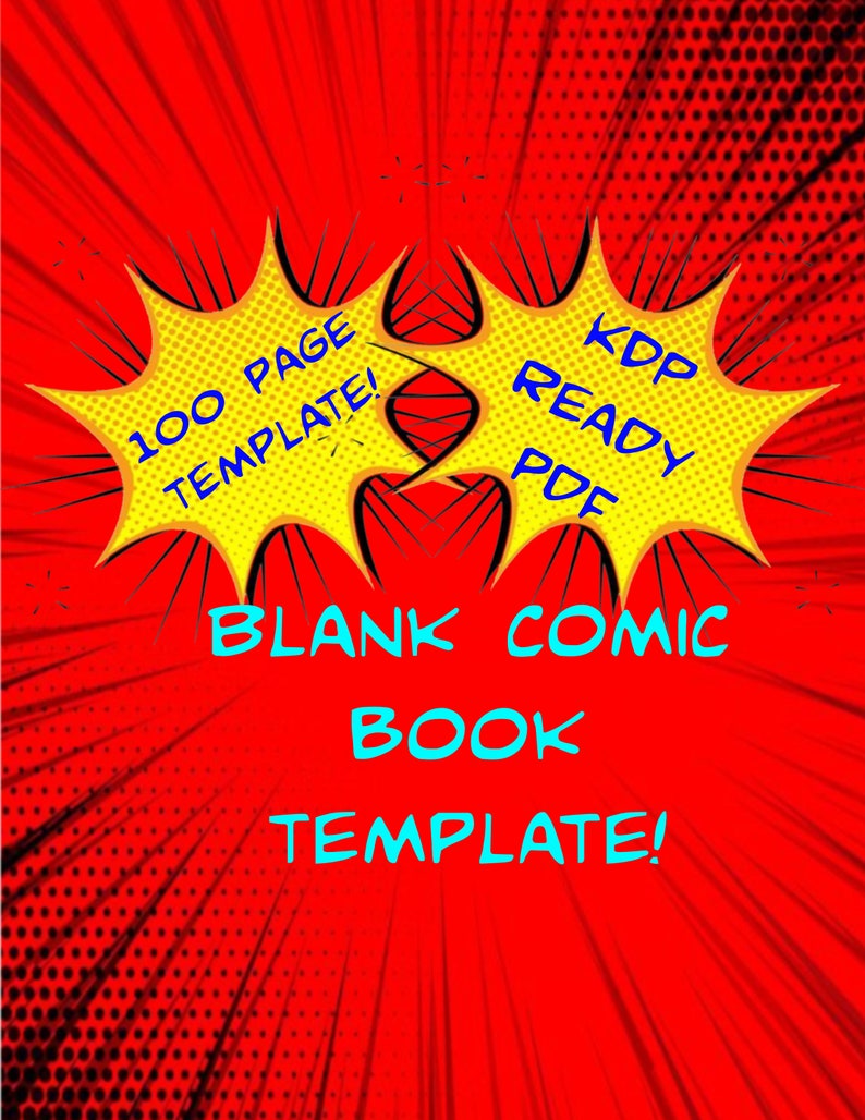 Blank Comic Book Template! 100 Page Printable or Digital Blank Comic ...