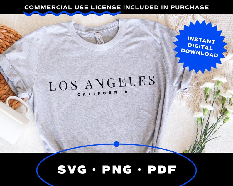 Los Angeles California SVG Cut File, Instant Download, LA SVG, Cali - Etsy