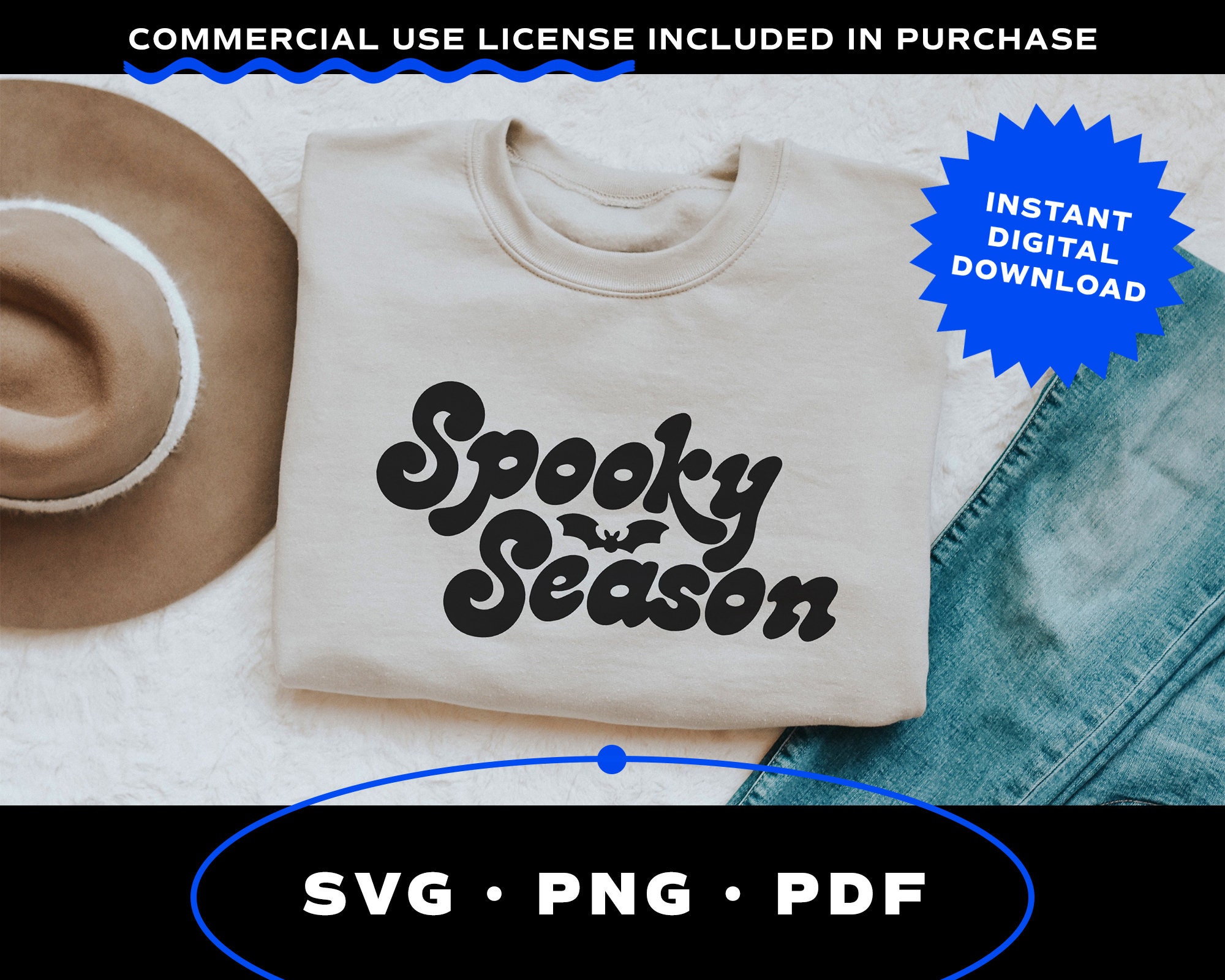 Spooky Season SVG Cut File Instant Download Halloween SVG - Etsy