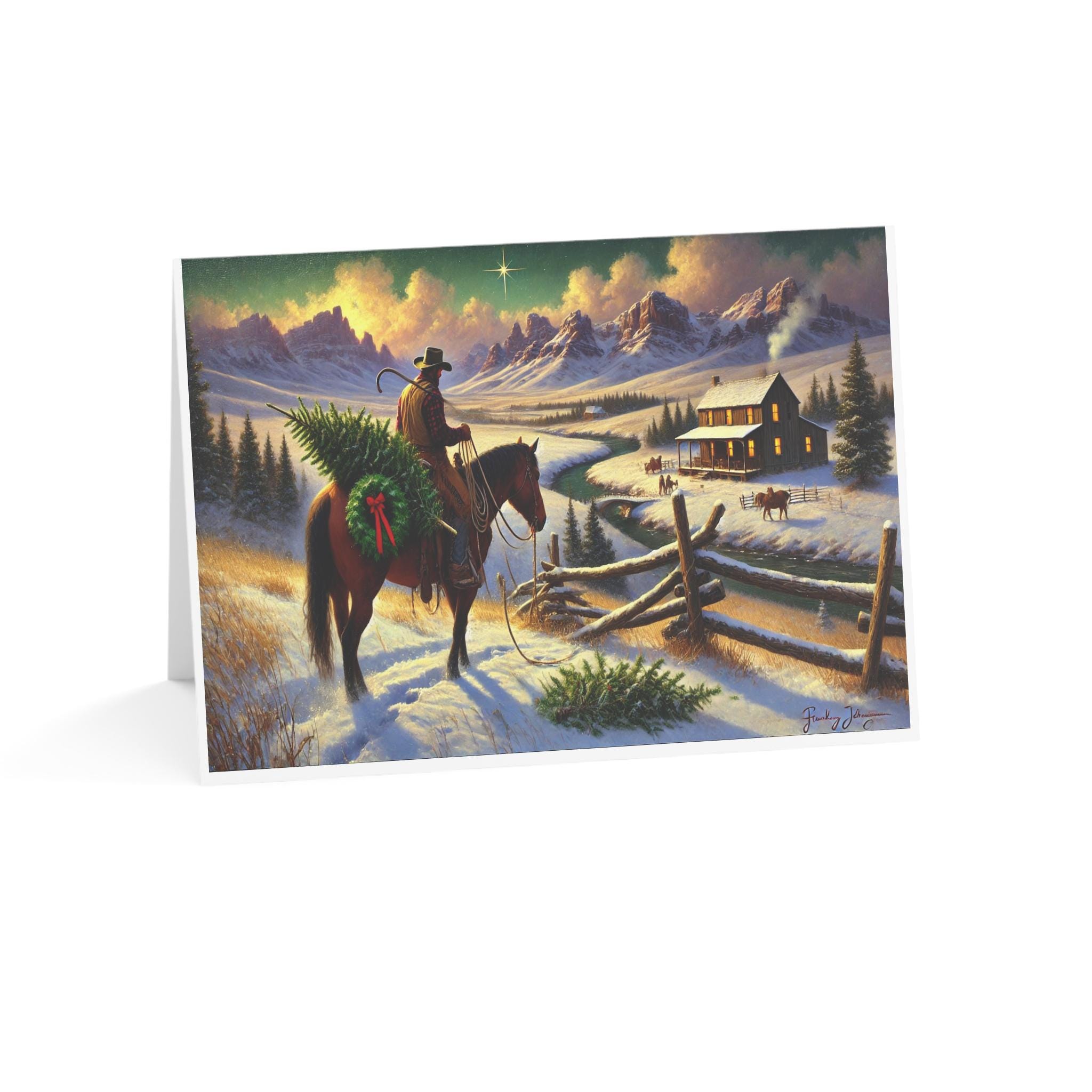 Christmas on the Range - A Western Holiday Homecoming Christmas Card - Etsy
