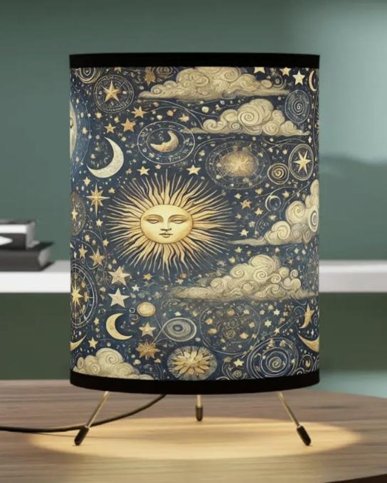 Mystic Universe Celestial Lamp: Guided by the Stars - Moon & Sun Design ...