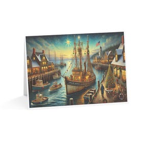 Festive Catch Christmas Card - Etsy