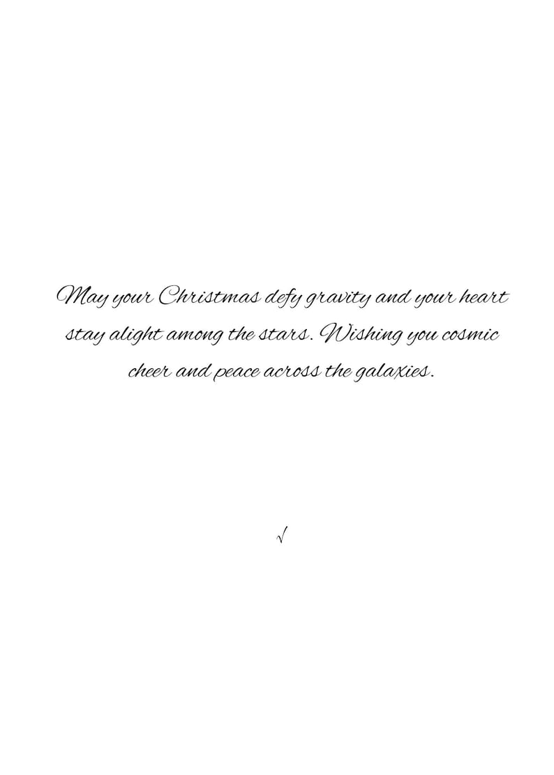 Cosmic Claus Christmas Card – Retro Sci-fi Santa Rocket, Atomic Age ...