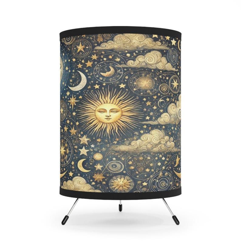 Mystic Universe Celestial Lamp: Guided by the Stars - Moon & Sun Design ...