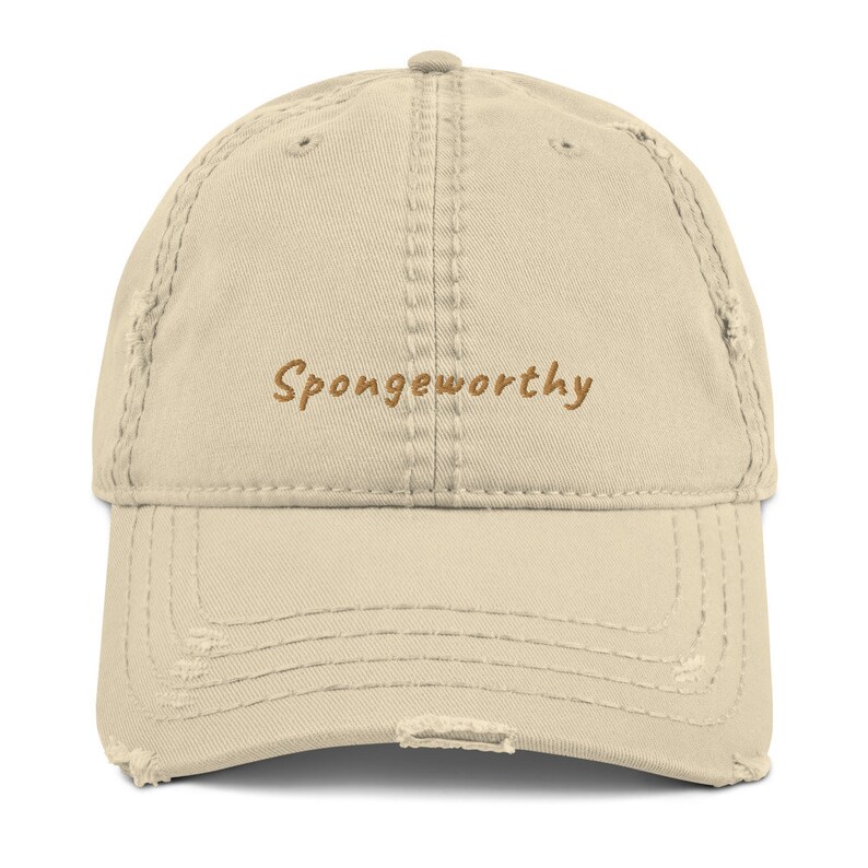Seinfeld spongeworthy Distressed Dad Hat - Etsy