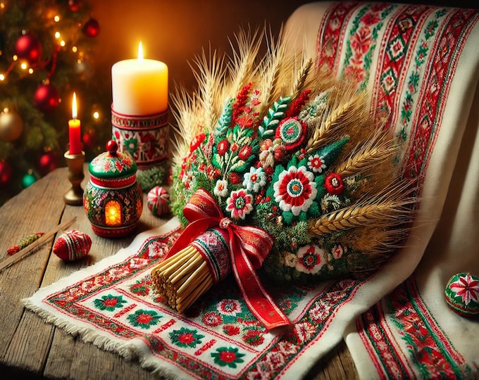 Ukrainian Traditional Christmas Decorations Didukh, Wheat Sculpture ...