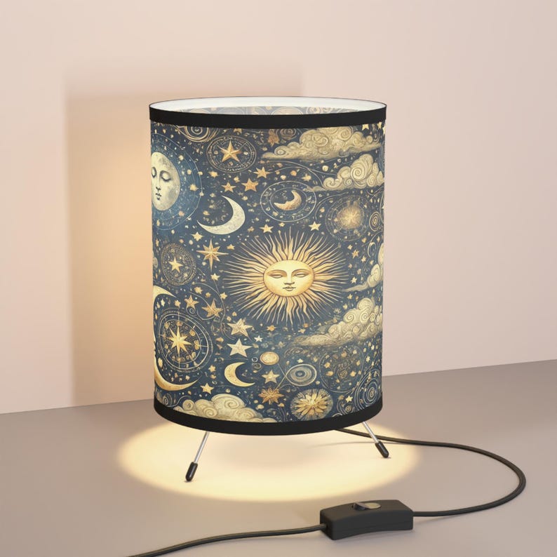 Mystic Universe Celestial Lamp: Guided by the Stars - Moon & Sun Design ...