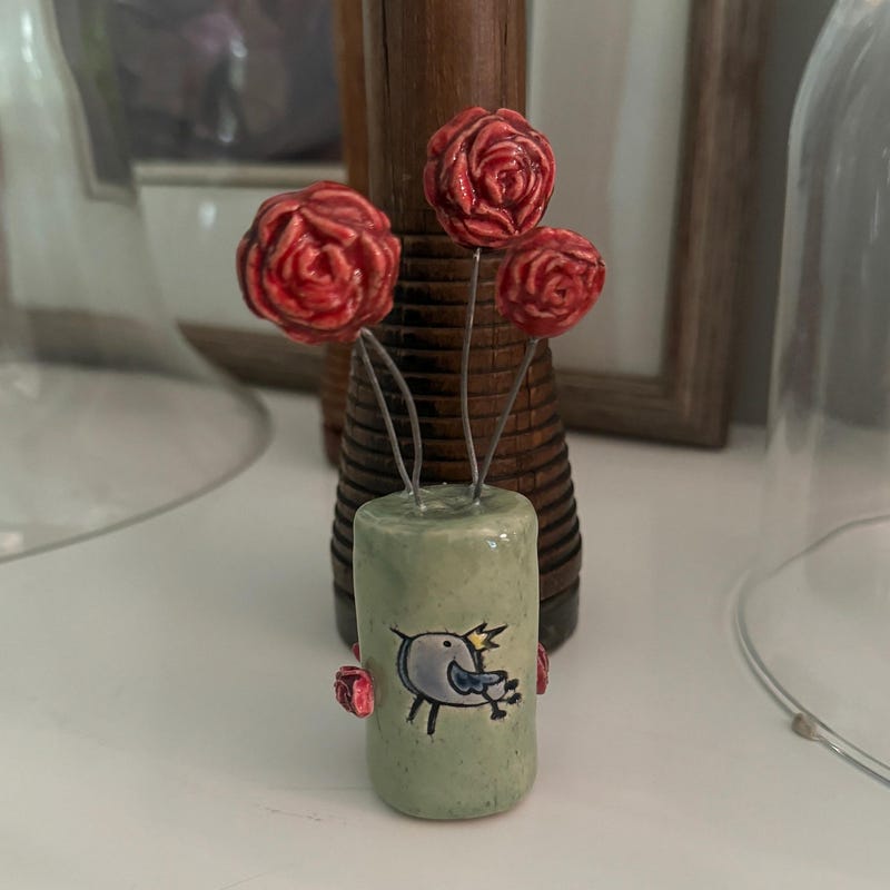 Ceramic Bud Vase Bird - Etsy