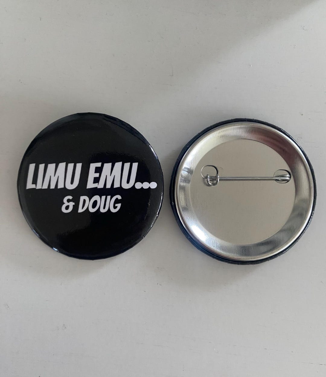 Liberty Mutual Insurance Limu Emu and Doug Pin Button Funny Commercial ...
