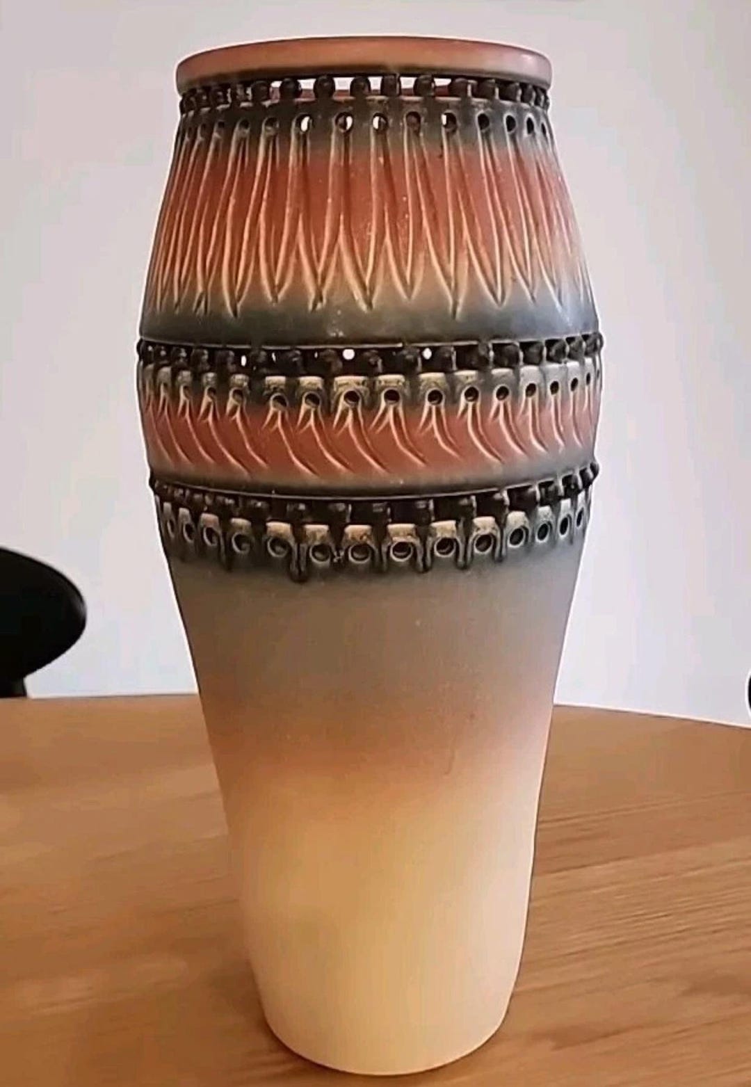 David Gilbertsen Pottery Stunning Cutout Ceramic Large Vase - Etsy