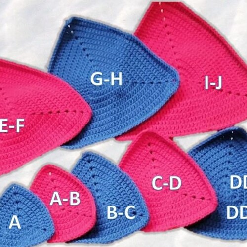 Crochet Bra Cup Sizes A-J Pattern - Etsy