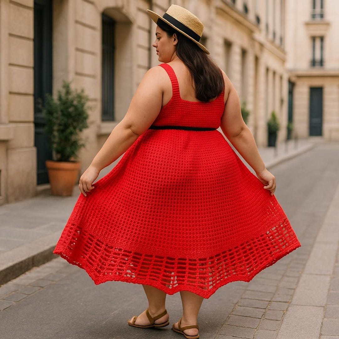 Plus Size Crochet Dress WRITTEN PATTERN Sassy & Classy - Made to ...