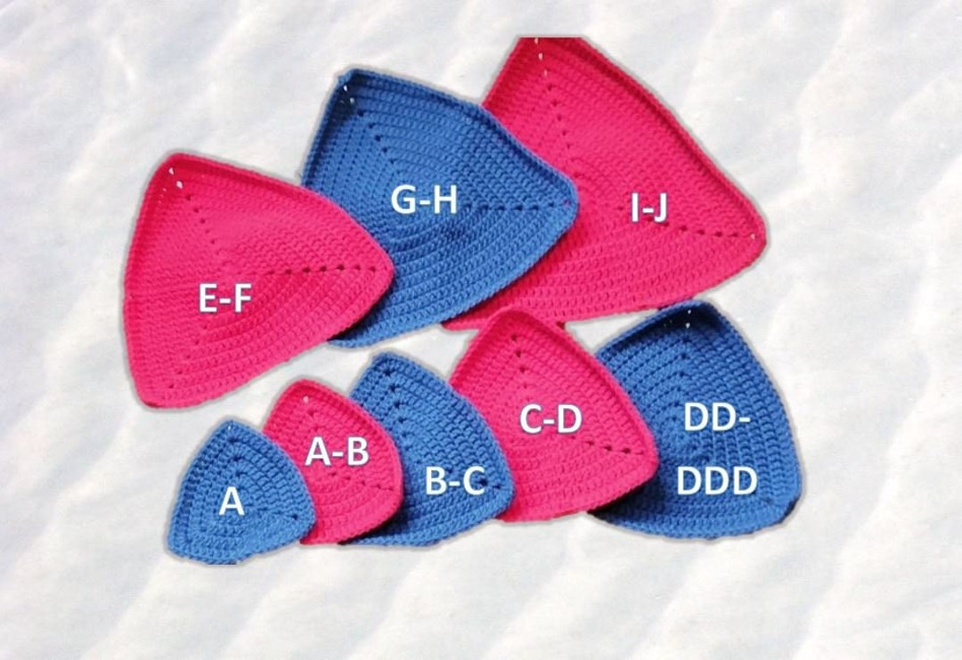 Crochet Bra Cup Sizes A J Pattern Etsy