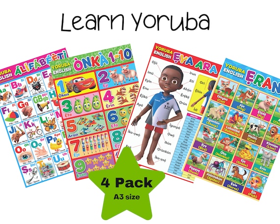 Premium A3 Yoruba Educational Posters for Children Toddlers | Etsy
