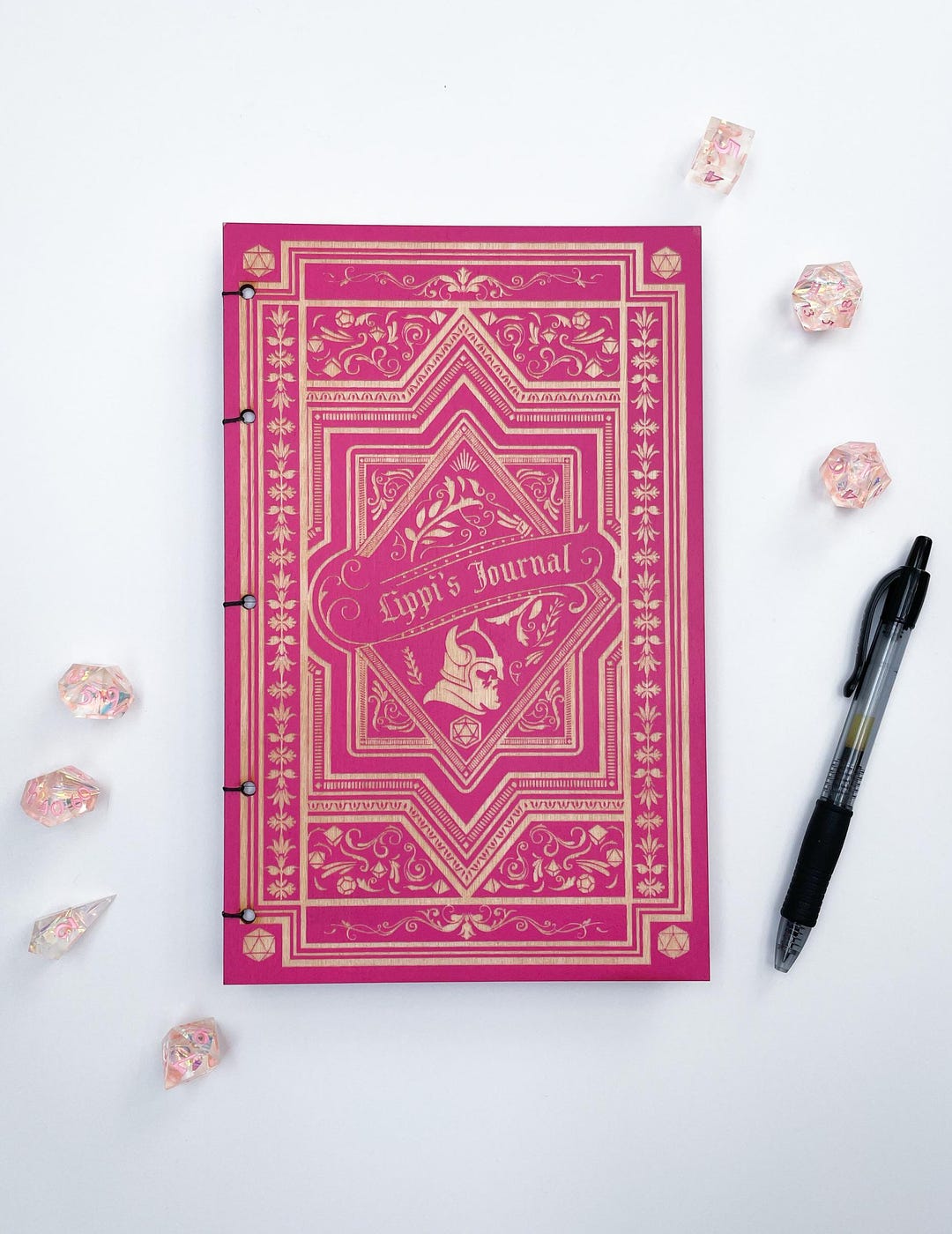 Barbarian TTRPG Journal | Engraved Wood Cover - Etsy