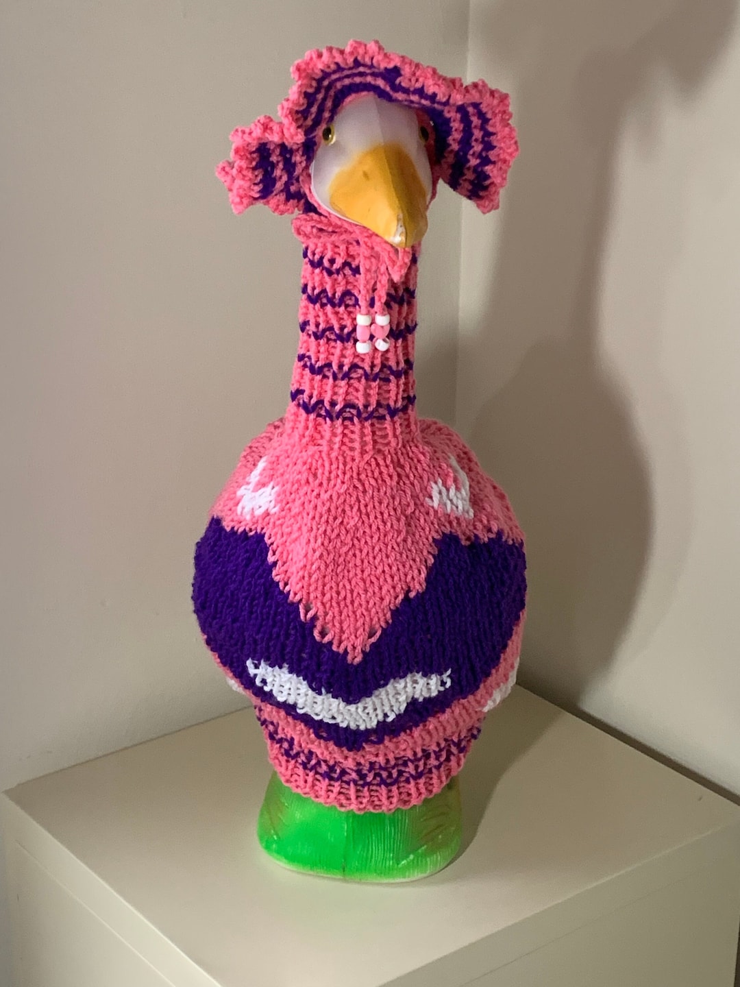 PURPLE HEART VALENTINE Goose Clothes Knitted Outfit for Large Goose ...