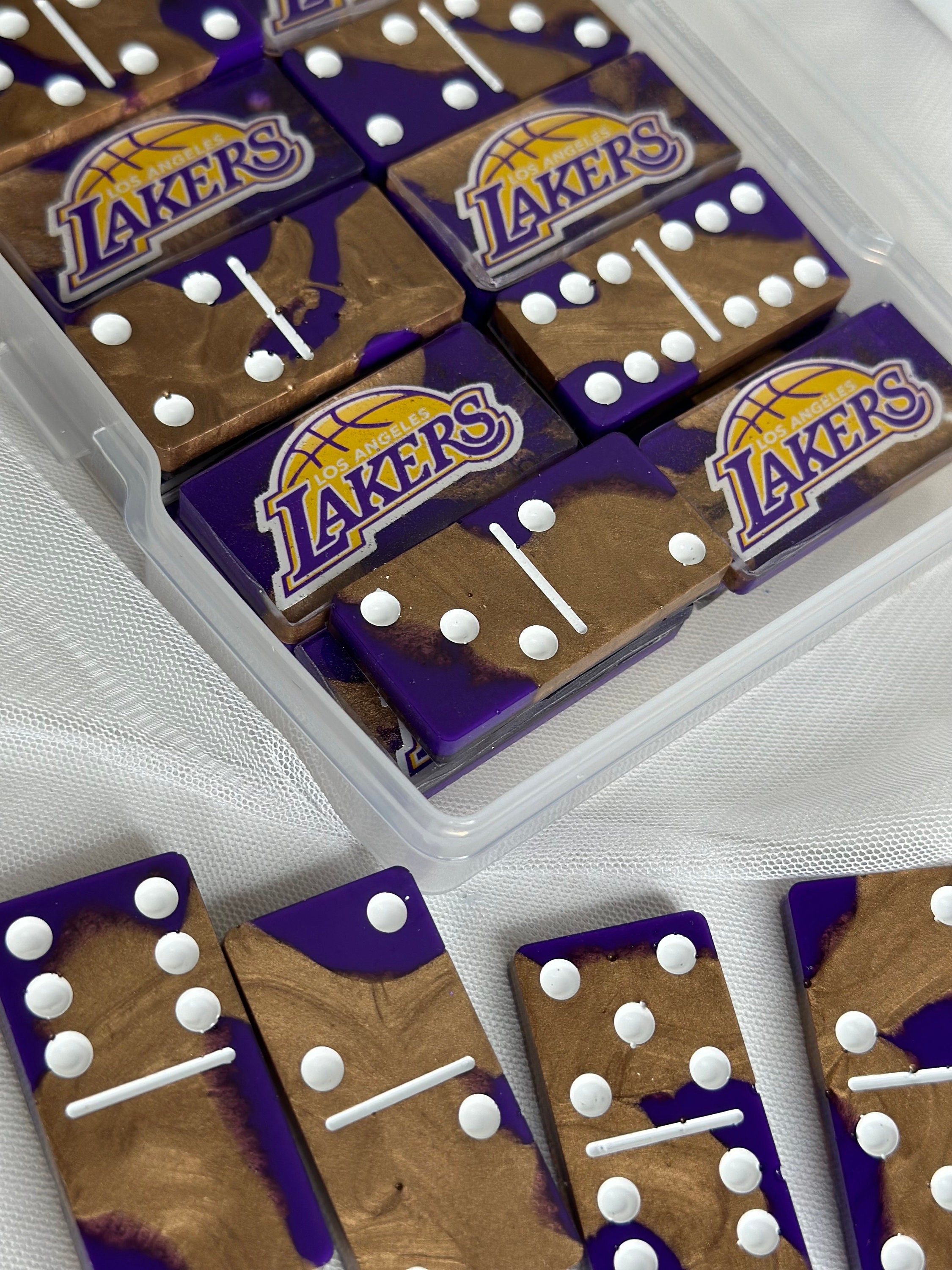 28 Piece Handcrafted Team Logo Resin Dominoes |custom Resin Dominoes ...