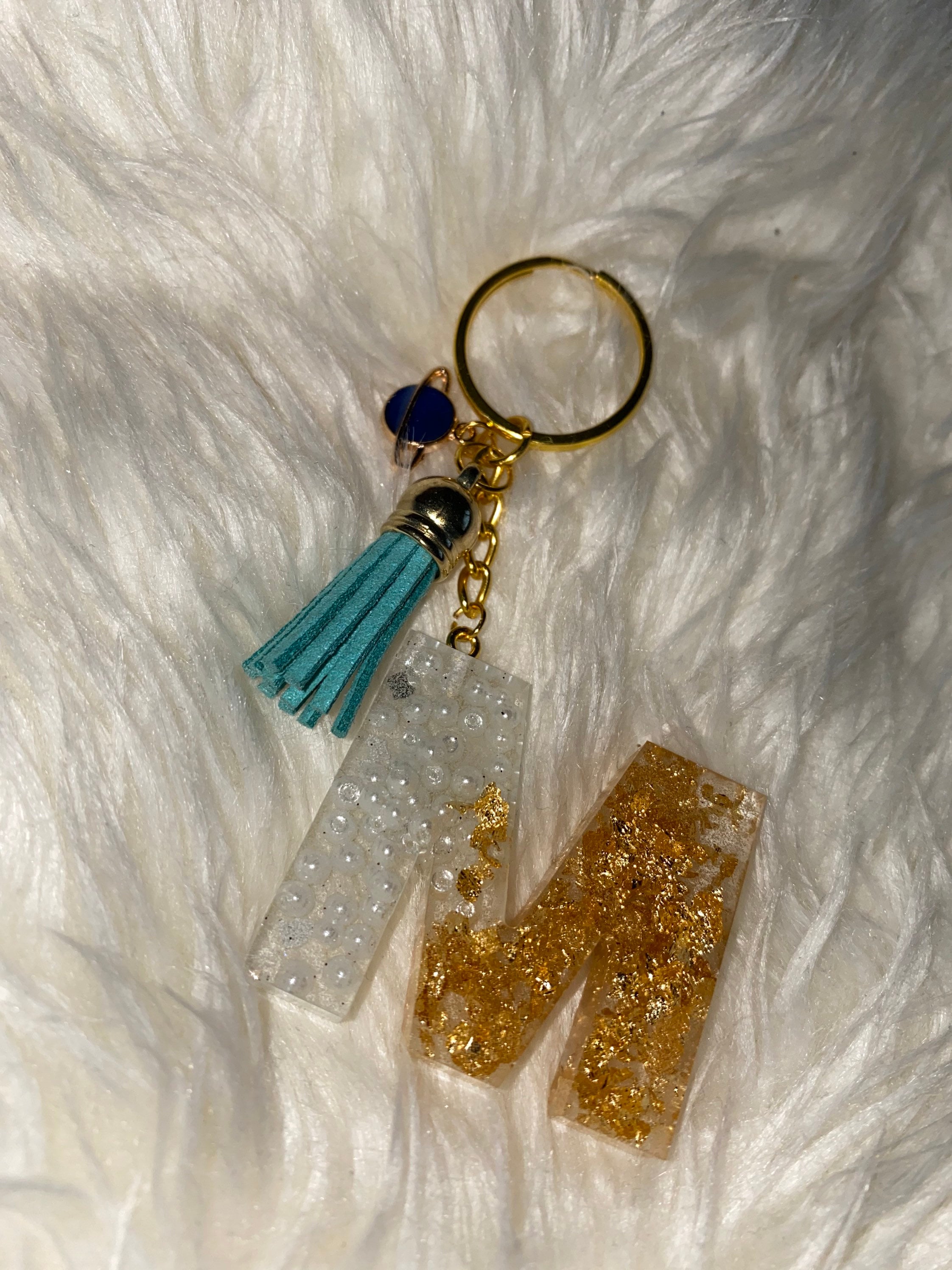 Resin Letter Keychains /initials/ Initial Keychain / Letter Keychains ...