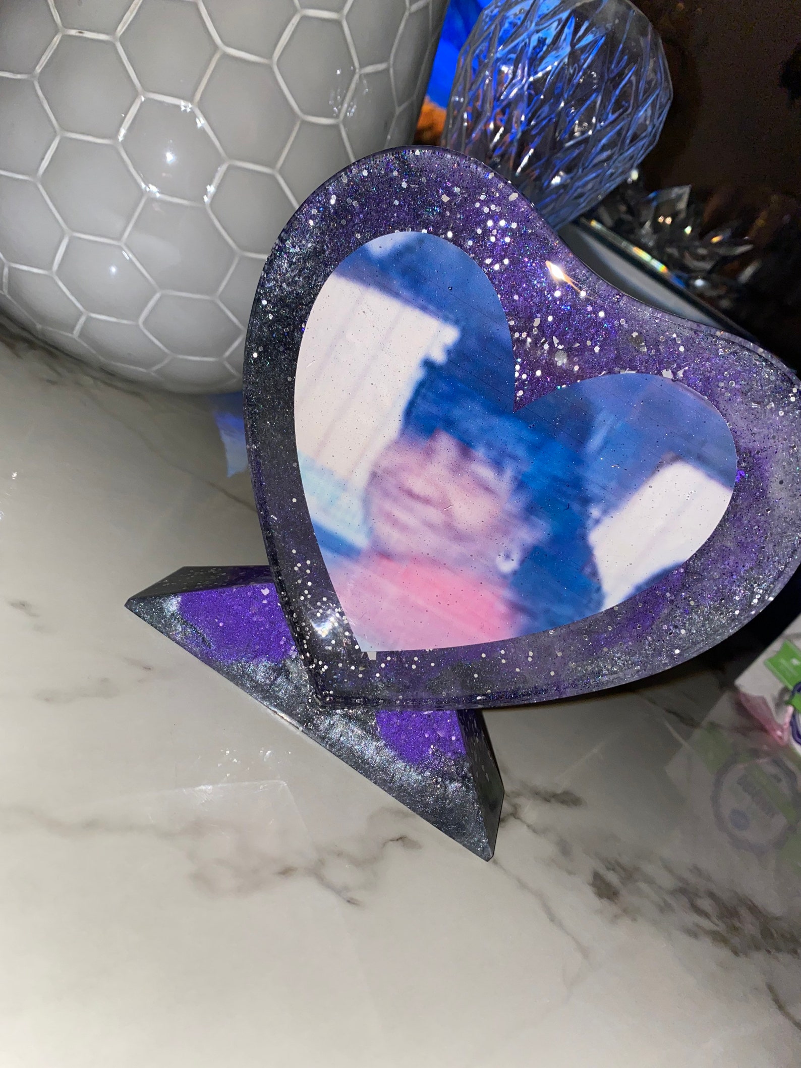 Resin Heart Picture Frames / Memorial Frames / Memory Picture Frames ...