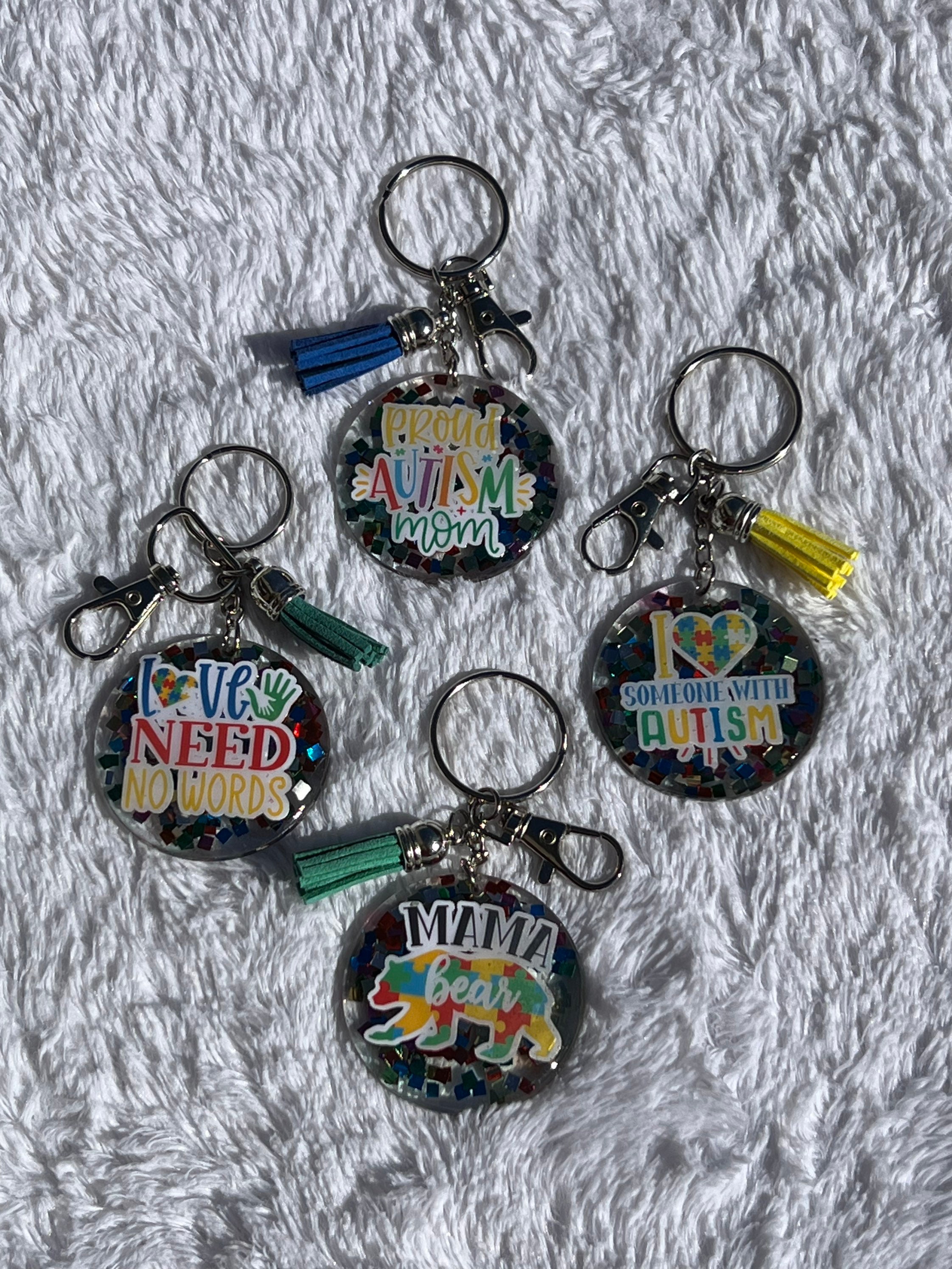 Autism Awareness Resin Keychains Resin Keychain Keychain Custom ...