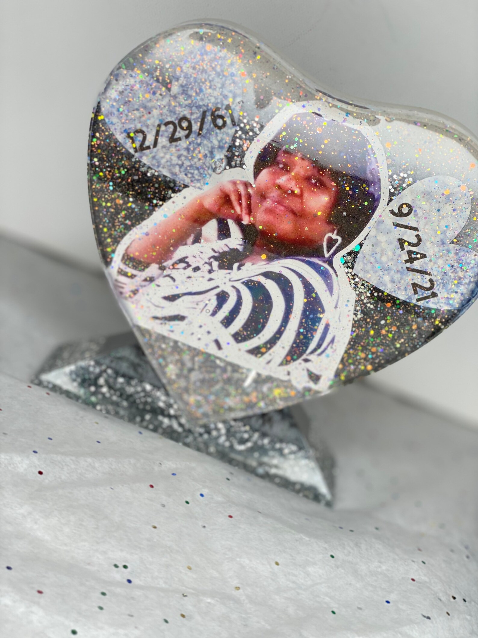 Resin Heart Picture Frames / Memorial Frames / Memory Picture Frames ...