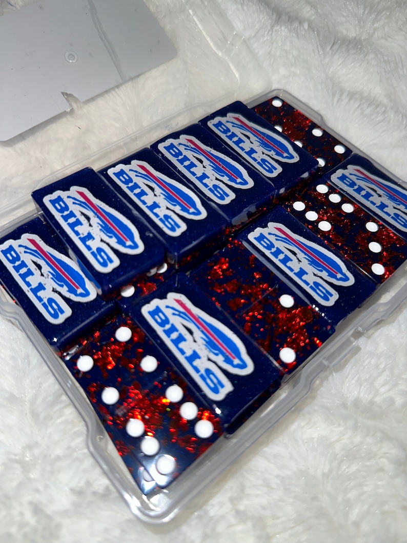 28 Piece Handcrafted Team Logo Resin Dominoes |custom Resin Dominoes ...