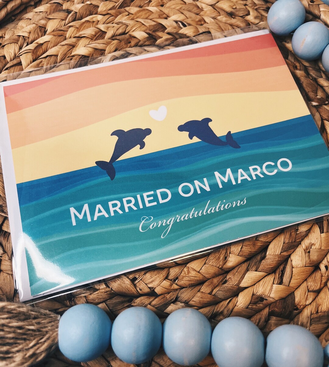 Married on Marco Card, Marco Island Card, Marco Island Souvenir ...