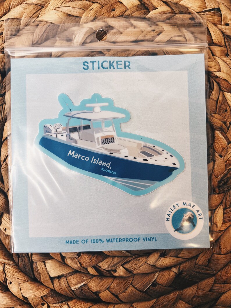 Boat Sticker, Marco Island Sticker, Marco Island Gift, Florida Souvenir ...