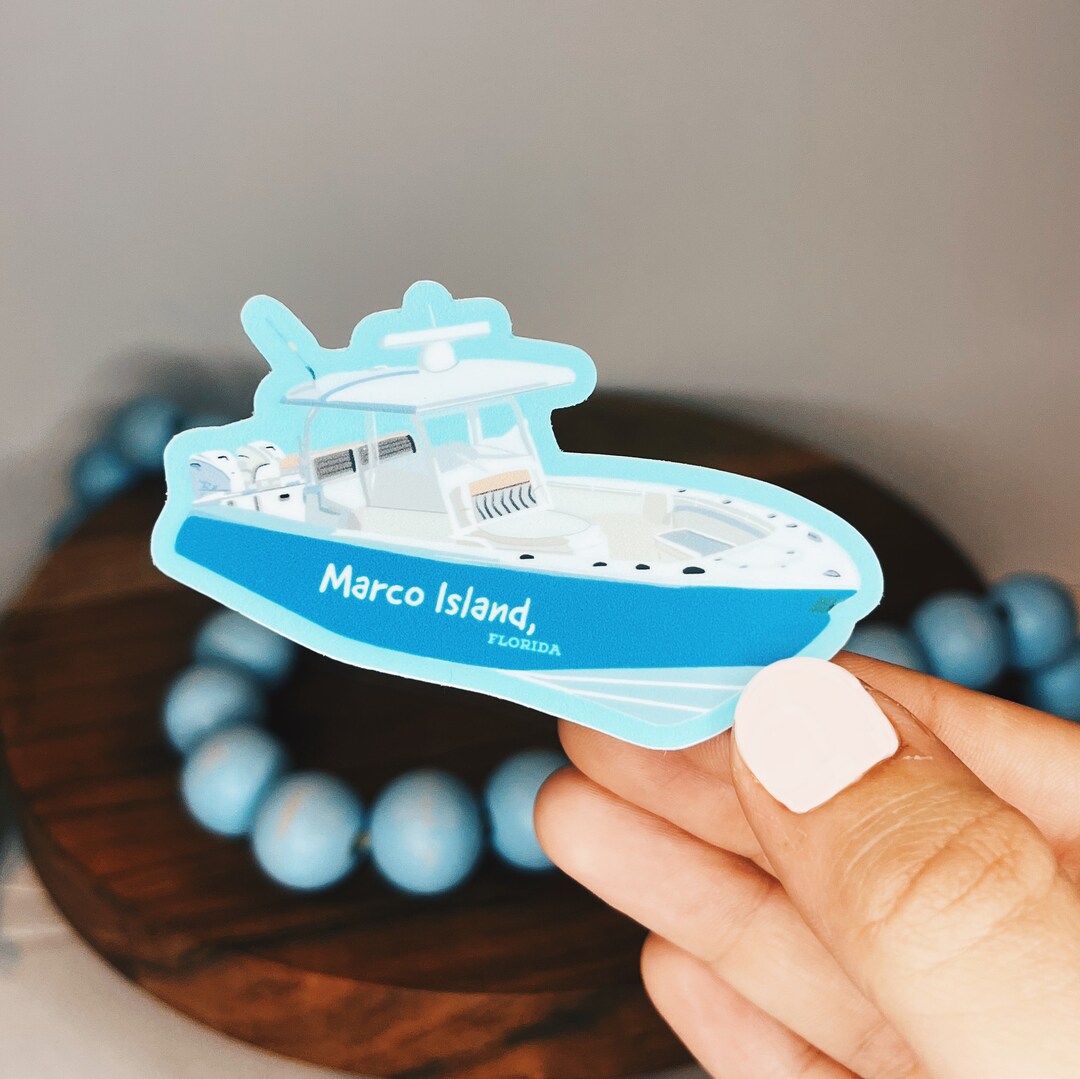 Boat Sticker, Marco Island Sticker, Marco Island Gift, Florida Souvenir ...