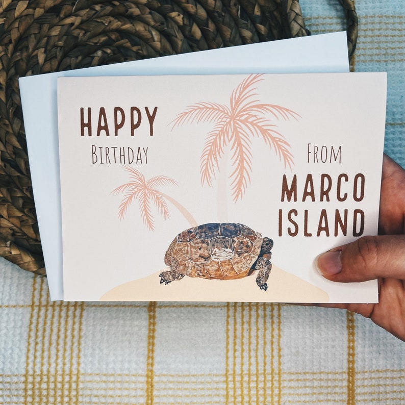 Gopher Tortoise Birthday Card, Marco Island Birthday Card, Marco Island ...